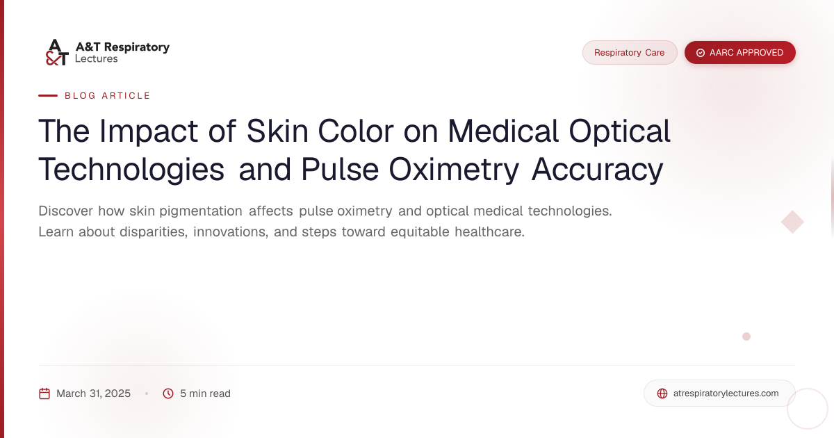 Impact of Skin Color on Pulse Oximetry Accuracy and Optical Technologies